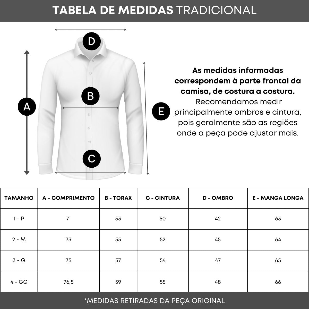 Camisa Manga Longa pala dupla gravataria preto